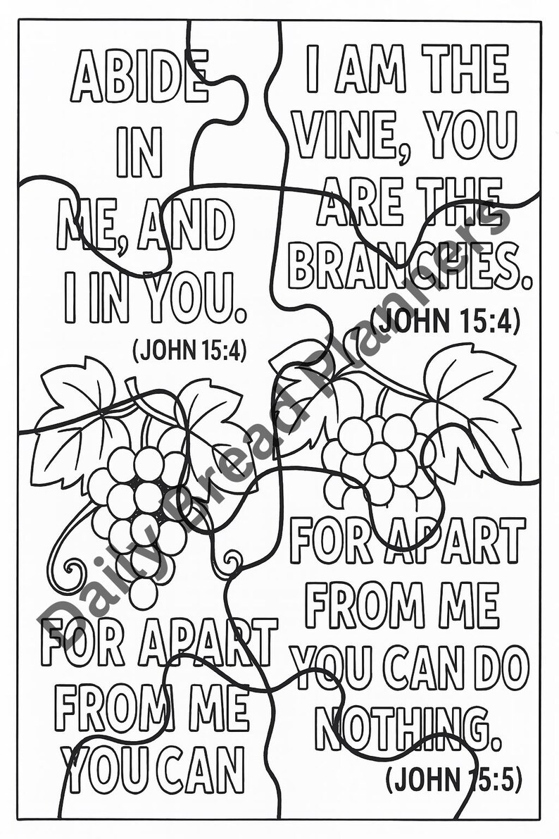Printable Kids Activity Pack on Abiding in Jesus | Scripture Craft ...