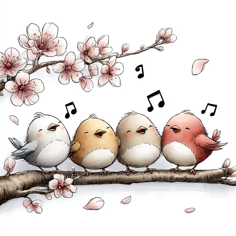 Spring Choir Clip Art 75 High Res Jpgs Scrapbooking, Junk Journals ...