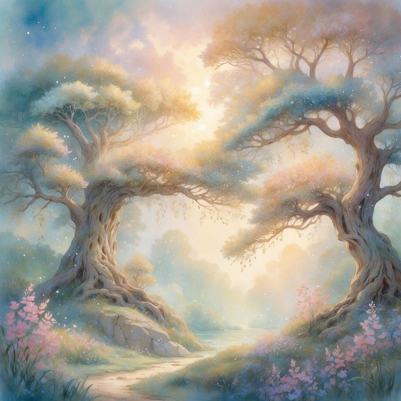 Enchanted Rune Trees Collection Clip Art 50 High Res Jpgs Scrapbooking ...