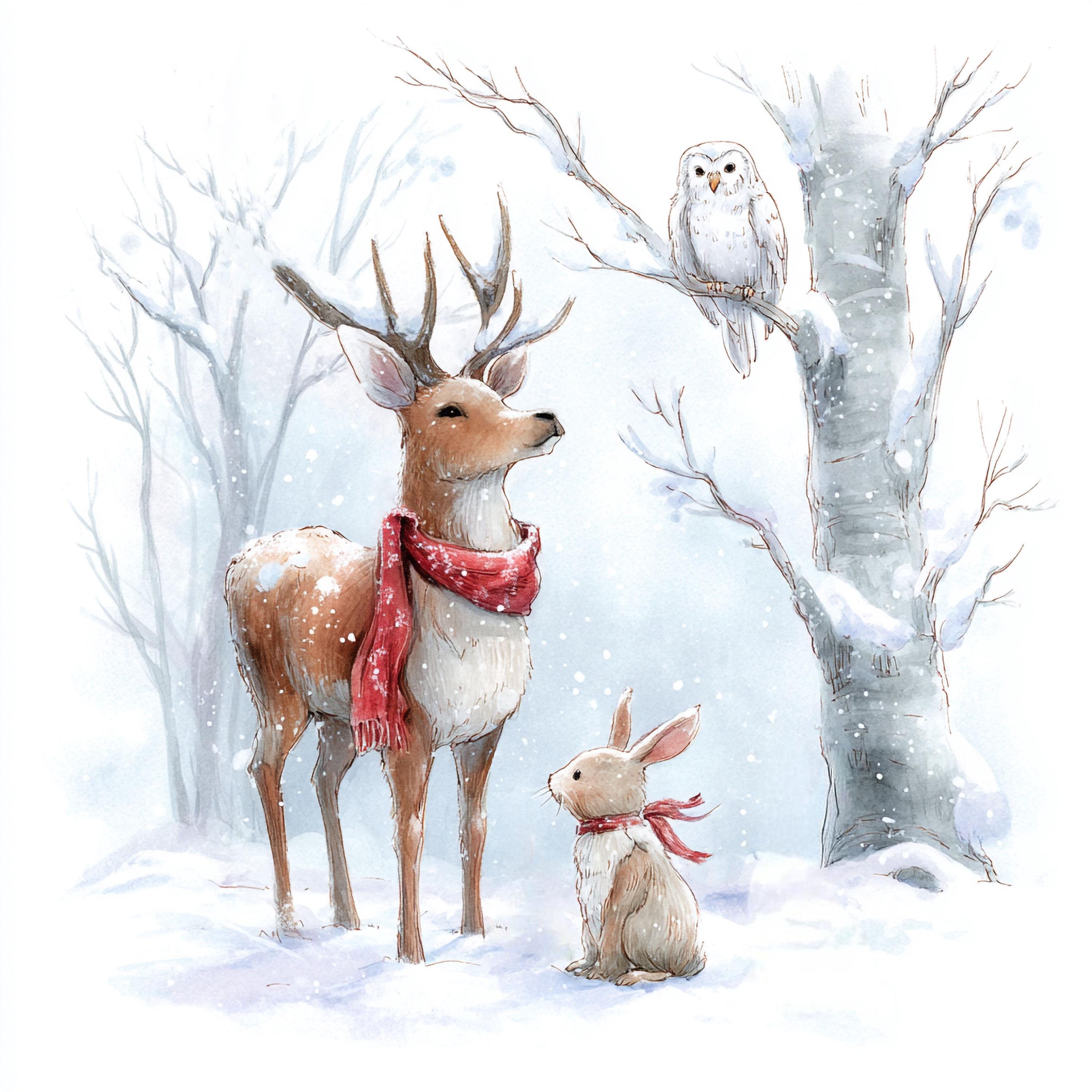 Reindeer and Friends Clip Art 10 High Res Jpgs Scrapbooking, Junk ...