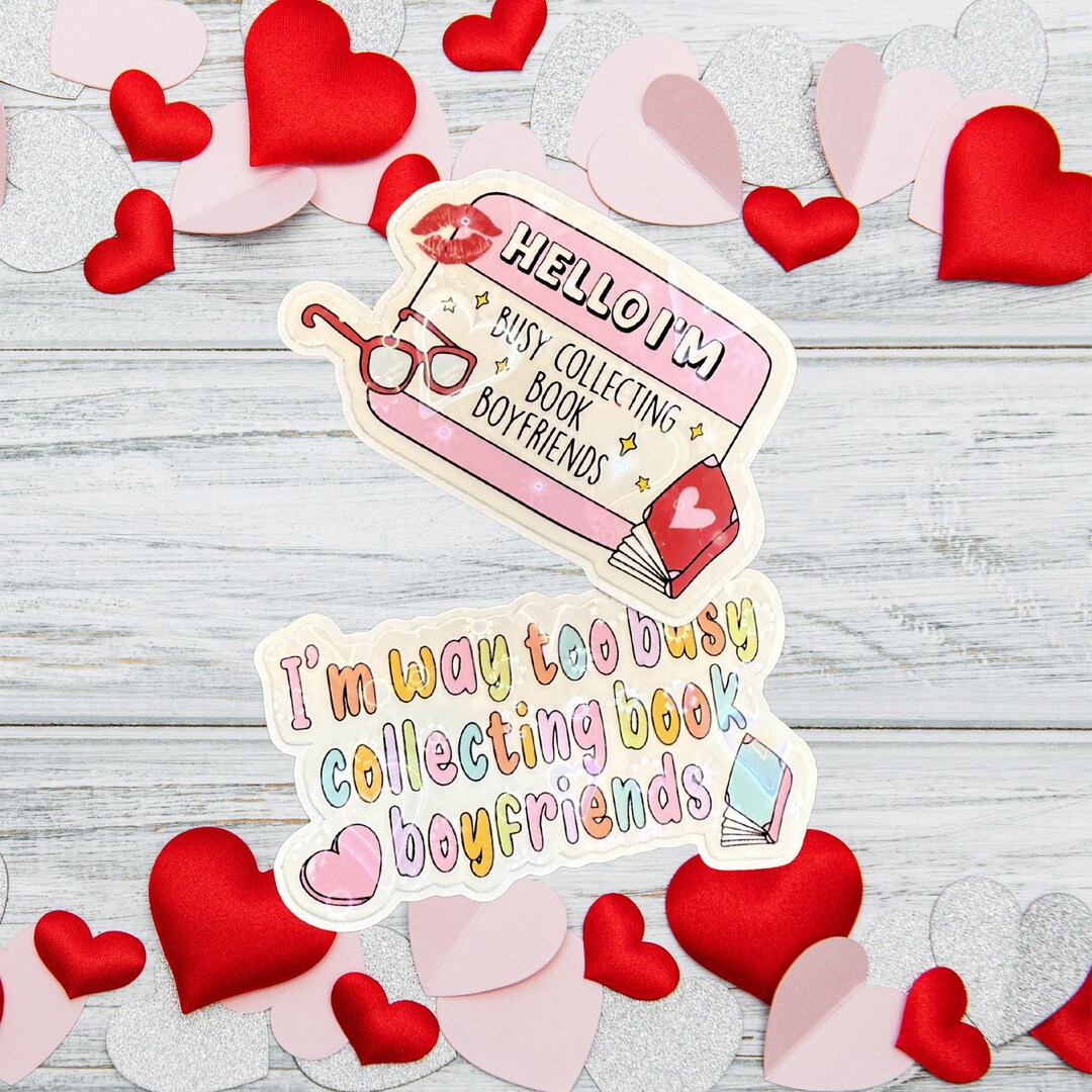 Too Busy Collecting Book Boyfriends Sticker- Water Resistant - Etsy