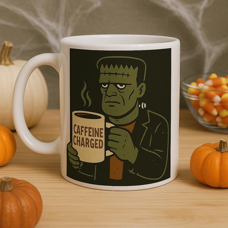 Frankenstein Coffee Mug: Vintage Halloween Caffeine Cup - Etsy