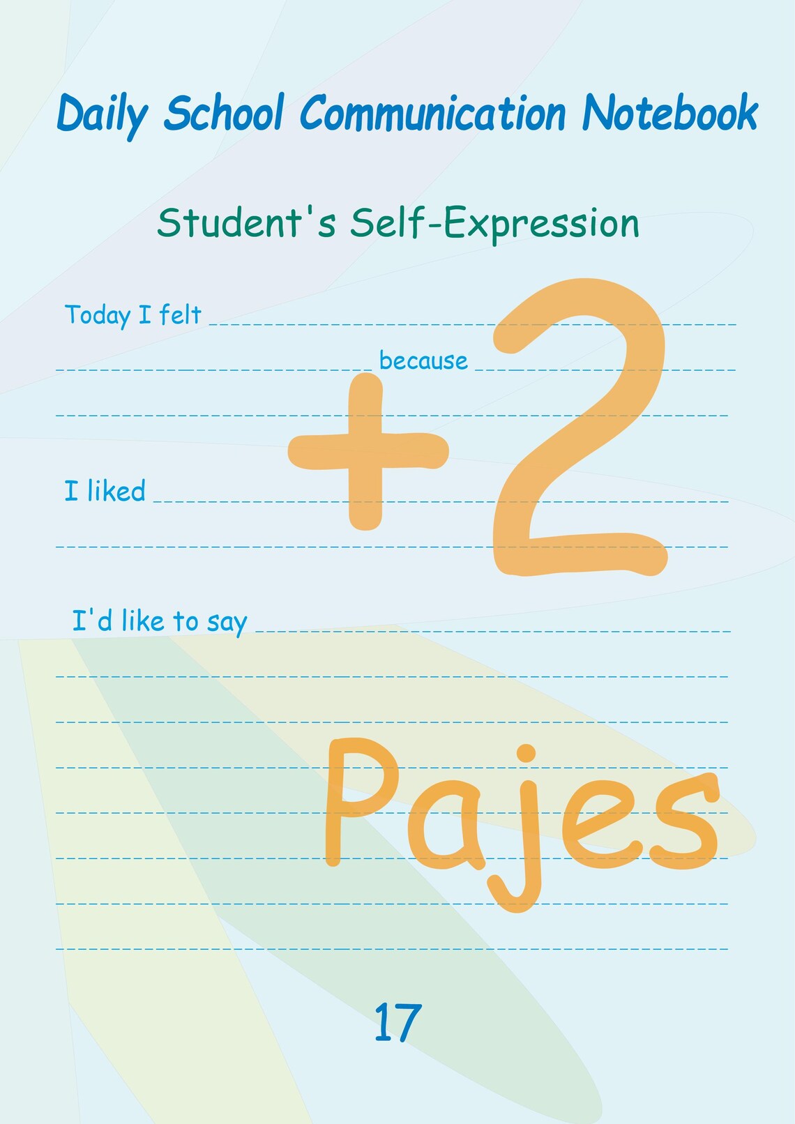 Printable School Communication Notebook - 20 Pajes PDF for Parents ...