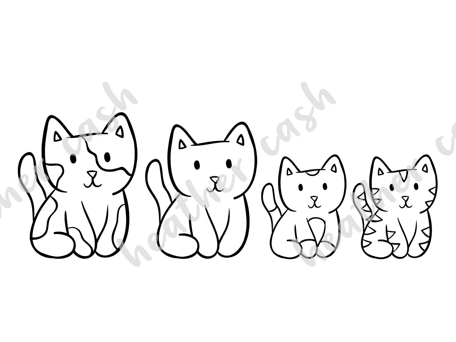 Cat Face Stick Figure