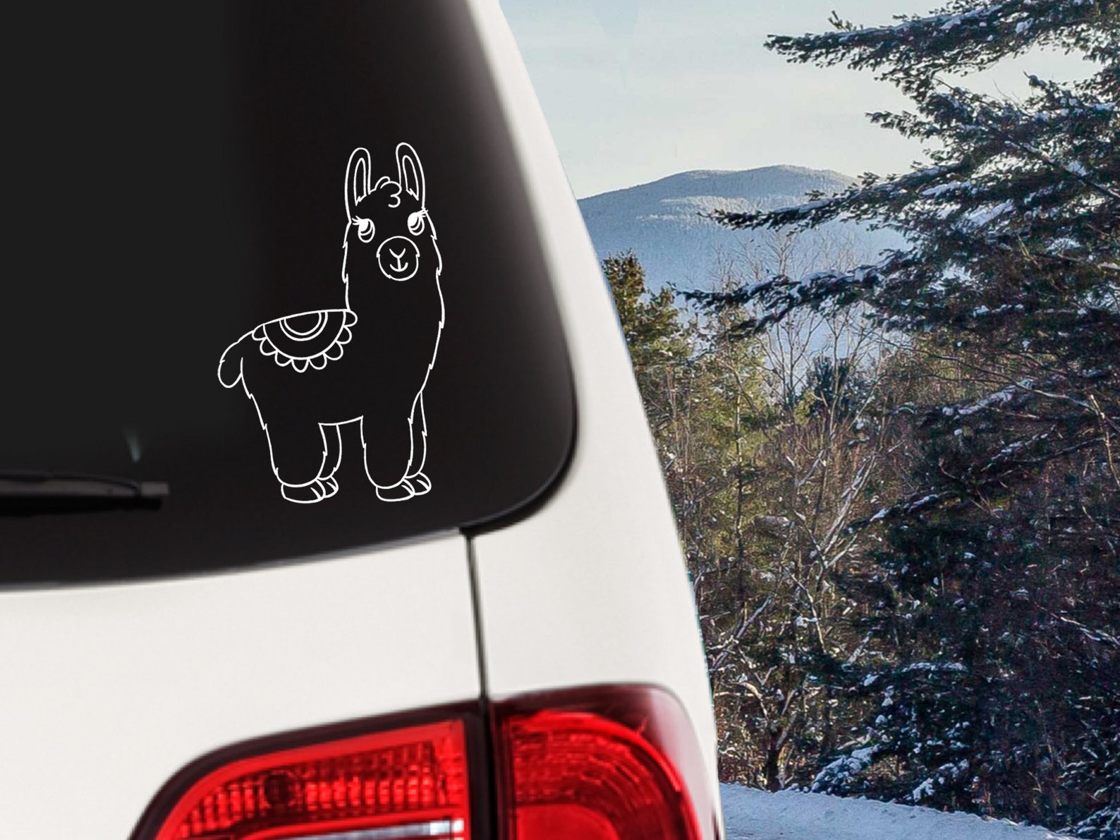 Llama Cute Vinyl Decal or Iron-on Alpaca Laptop or Car Decal - Etsy