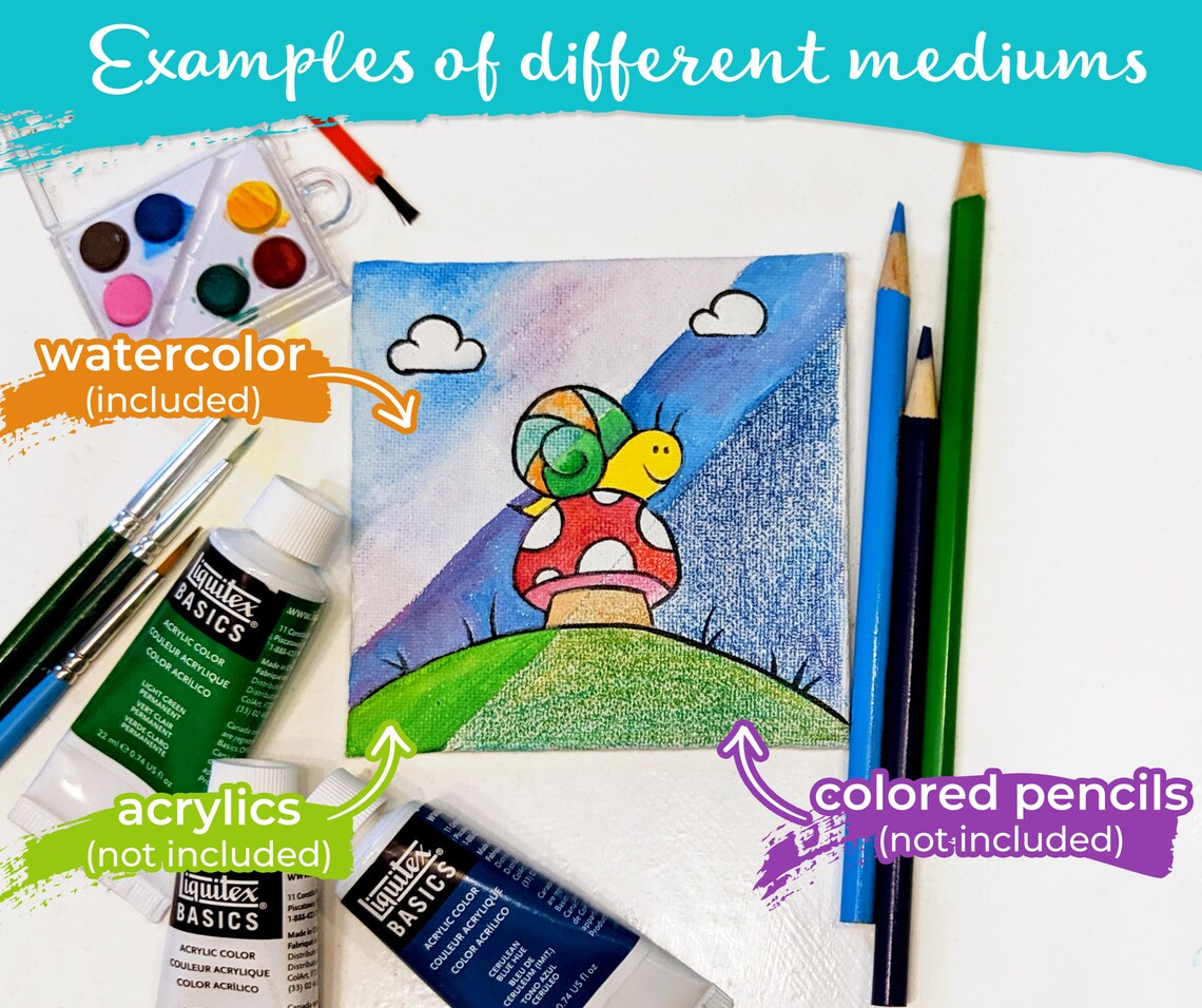 Whale Stocking Stuffer Kids Paint Set Paint Party Kit - Etsy