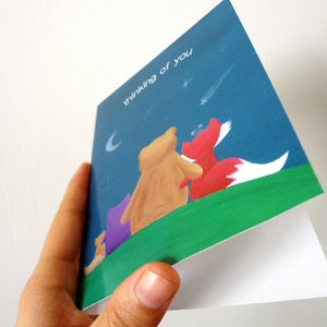 Thinking of You Long Distance Card Forest Friends Under - Etsy