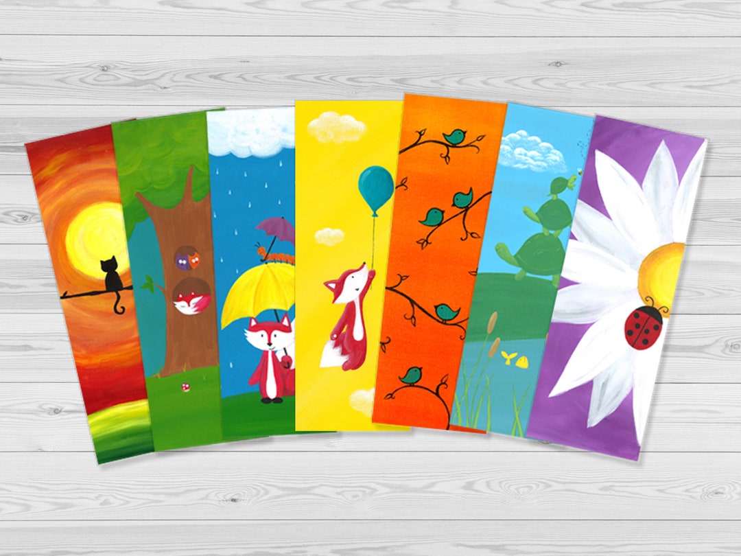 Set of Any 10 Forest Friend Bookmarks Party Favors Bulk - Etsy