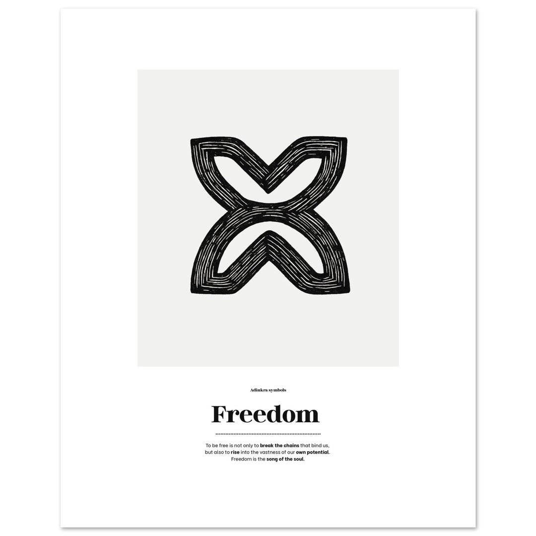Freedom Adinkra Poster – African Symbol Wall Art, Liberation & Soul ...