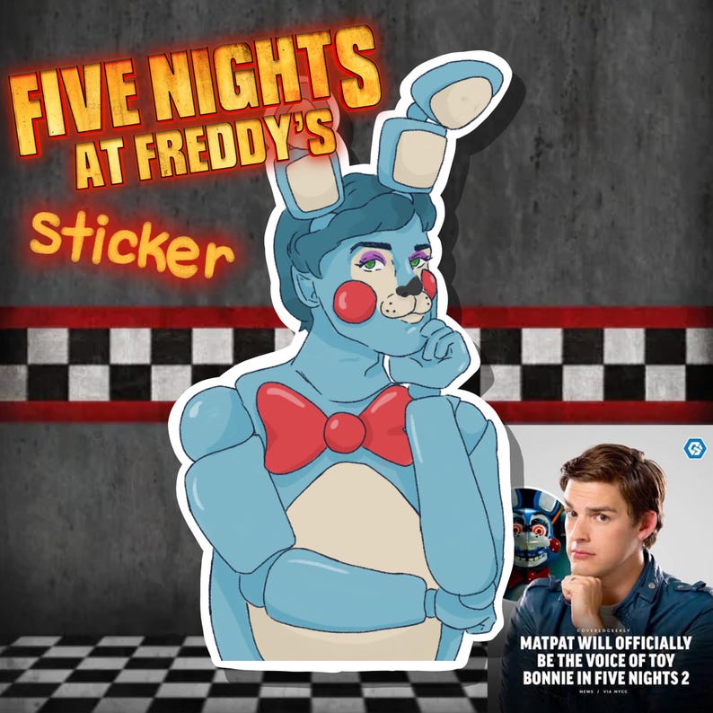 Five Nights at Freddy's Matpat Toy Bonnie Sticker - Etsy