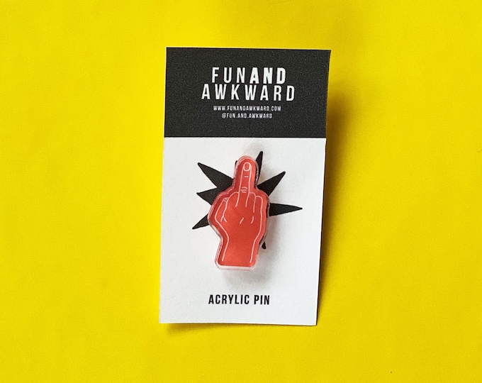 Middle Finger Enamel Pin - Etsy Canada