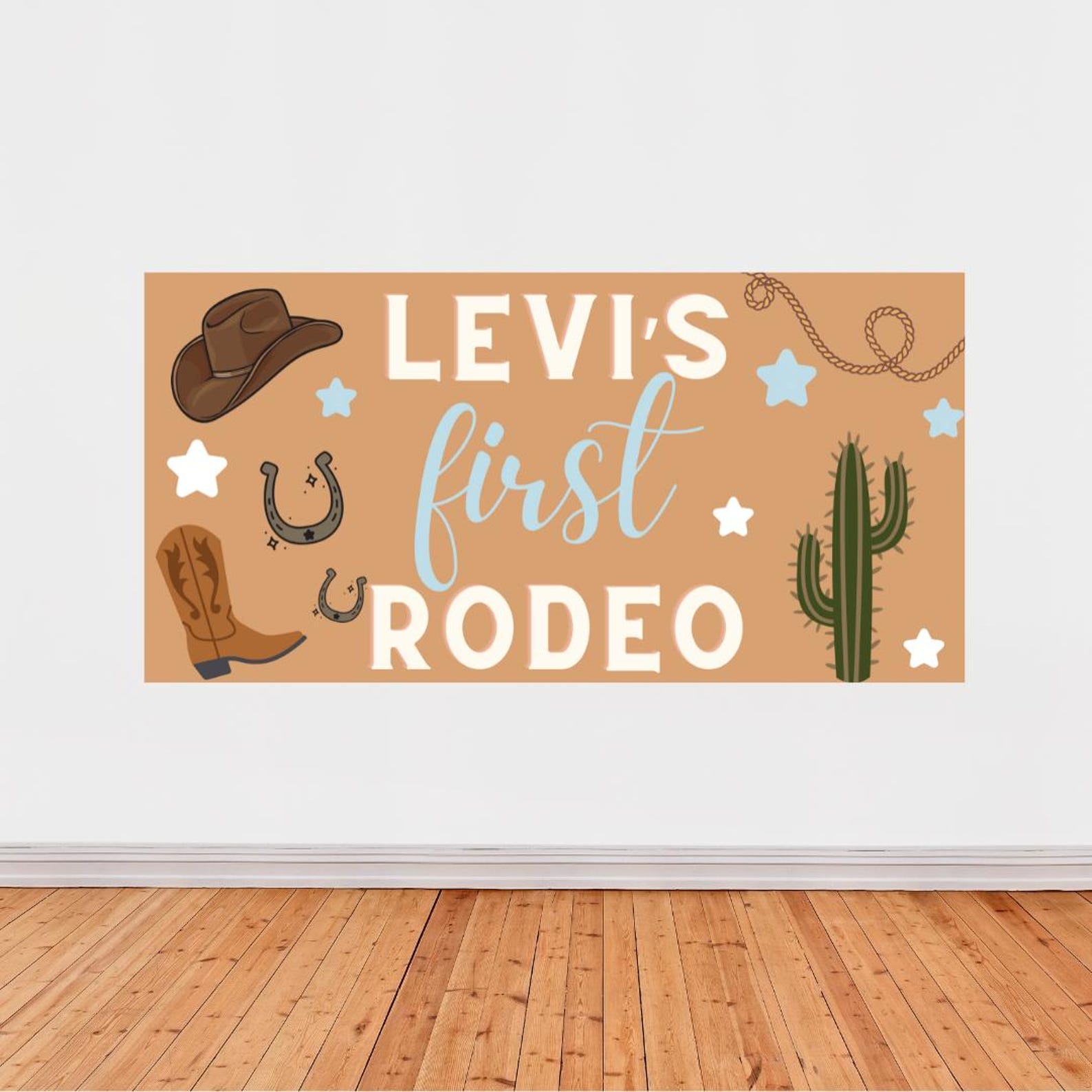 First Rodeo Banner Template - Etsy