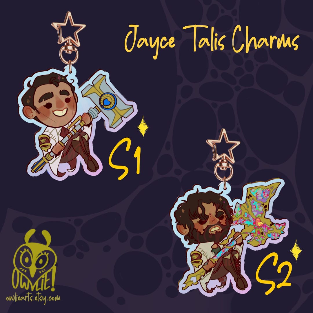 Arcane Jayce and Viktor Chibi Holographic Keychains - Etsy
