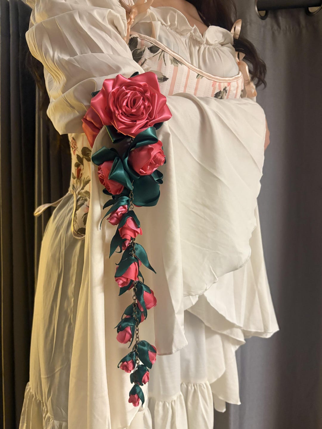 Handmade Renaissance Roses Dress Accessory, Cosplay Costume - Etsy