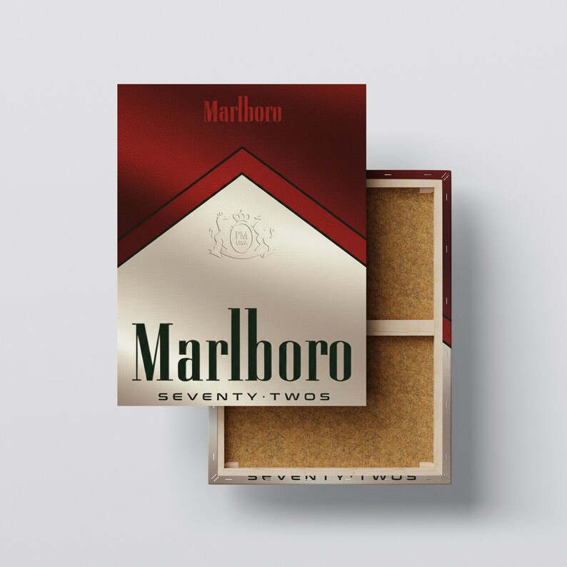 Vintage Marlboro Seventy-twos Canvas Print – Retro Pop Art Wall Decor ...
