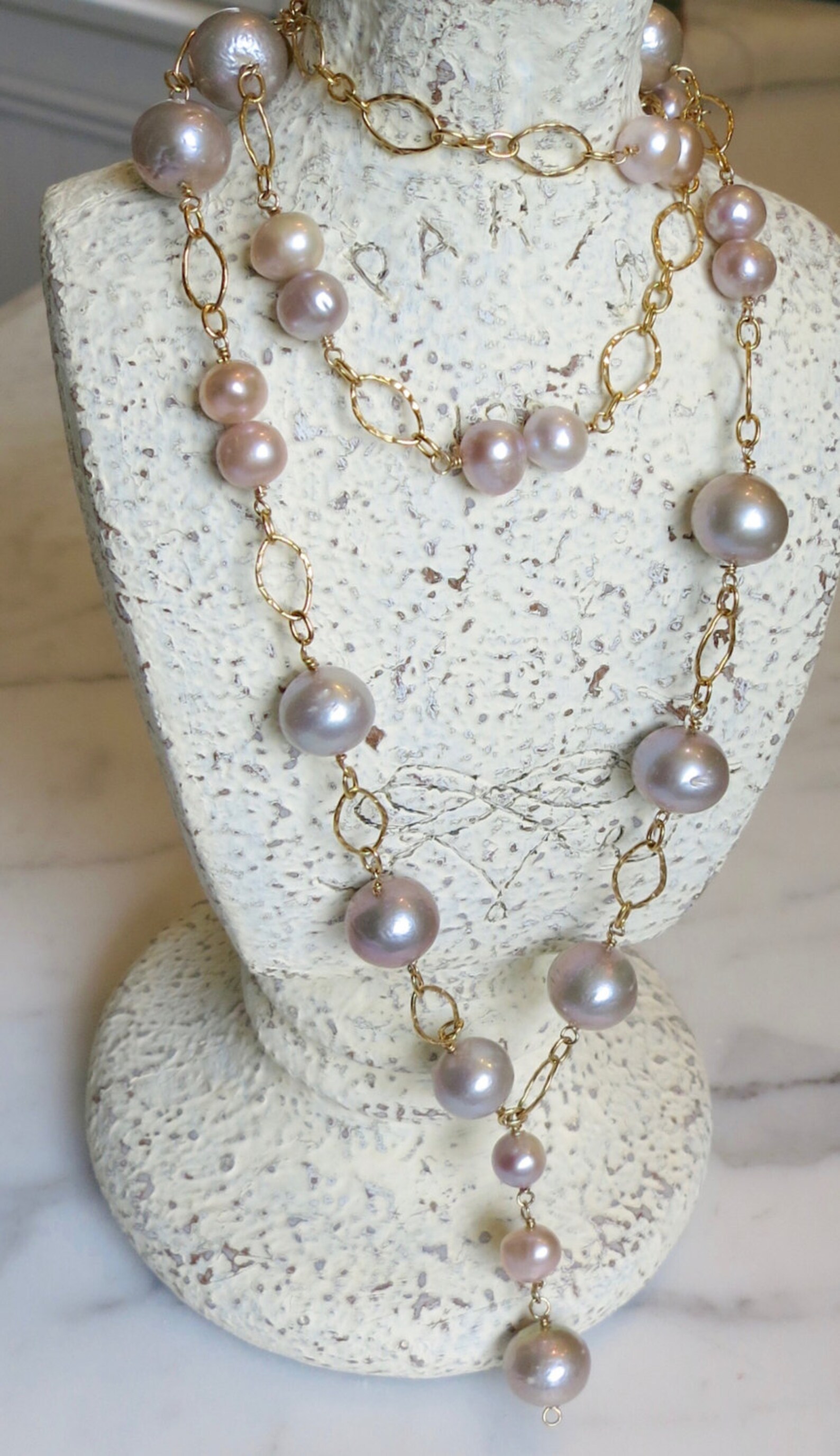 Collar de Perlas Rosas, Collar De Perlas Auténticas, Collar De Boda ...