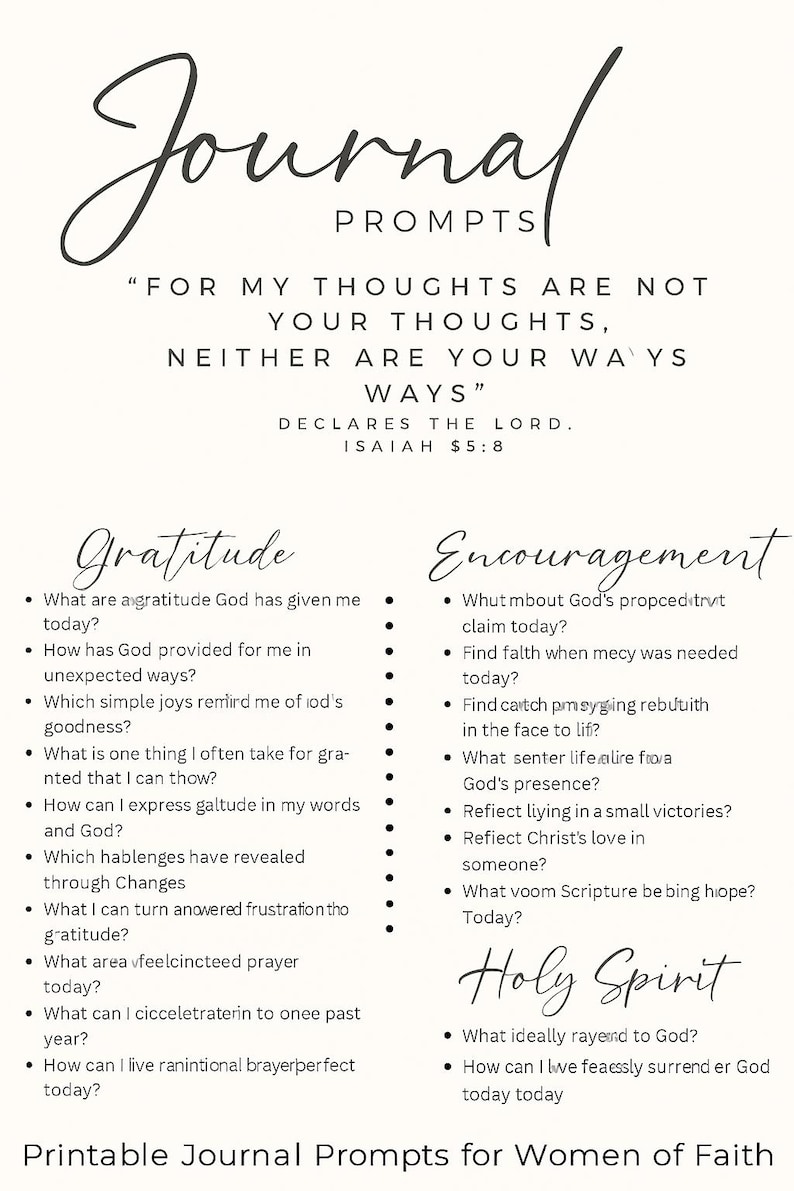 Christian Journal Prompts With Bible Verses | Faith-based Encouragement ...