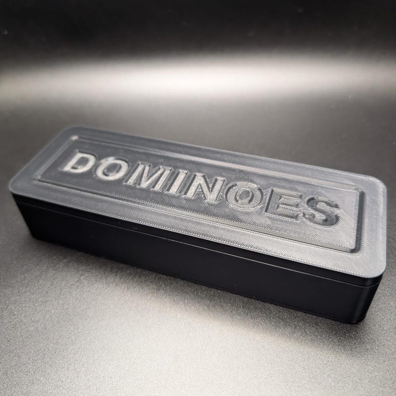 3D Printed Dominoes Set With Magnetic Storage Case - Travel Game - Etsy