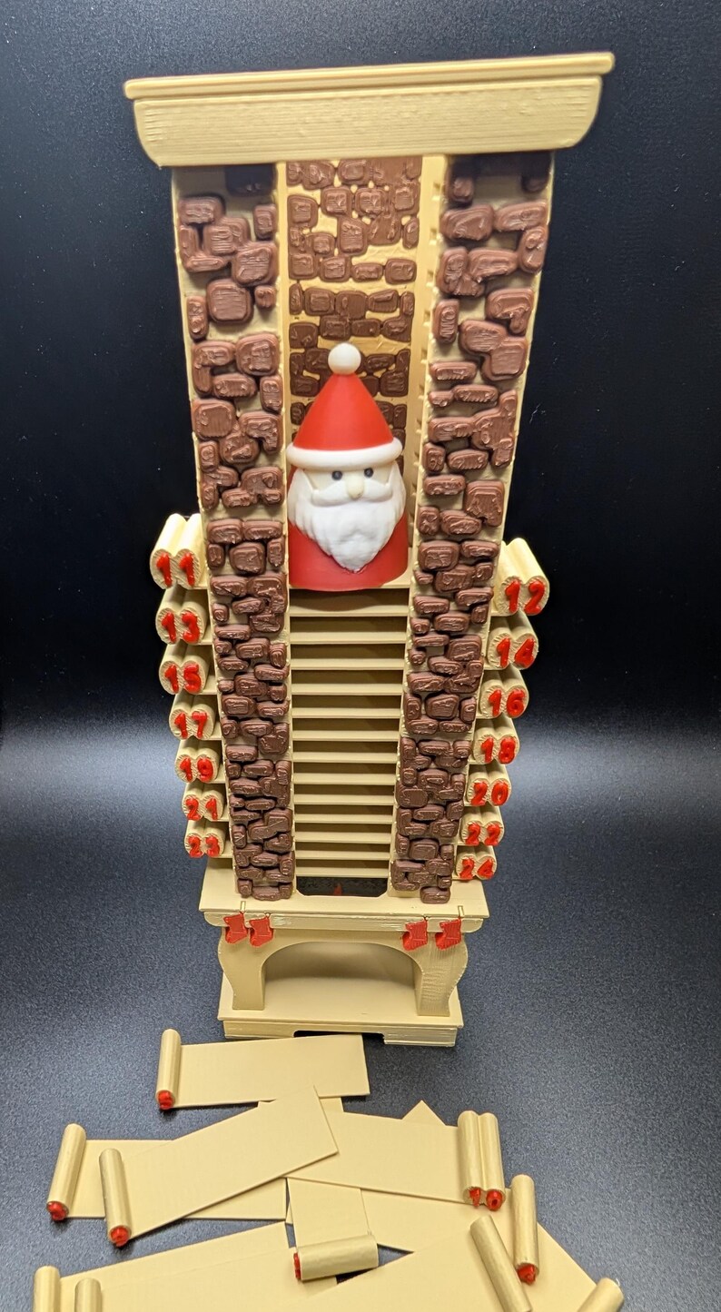 Santa Chimney Advent Calendar - 25 Day Holiday Countdown, Customizable ...