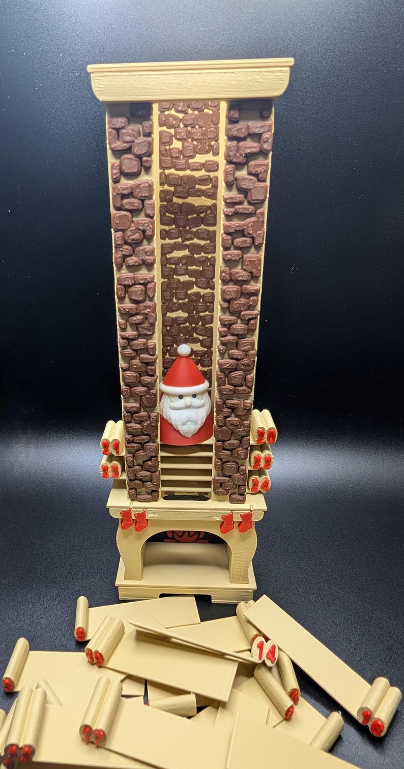 Santa Chimney Advent Calendar - 25 Day Holiday Countdown, Customizable ...