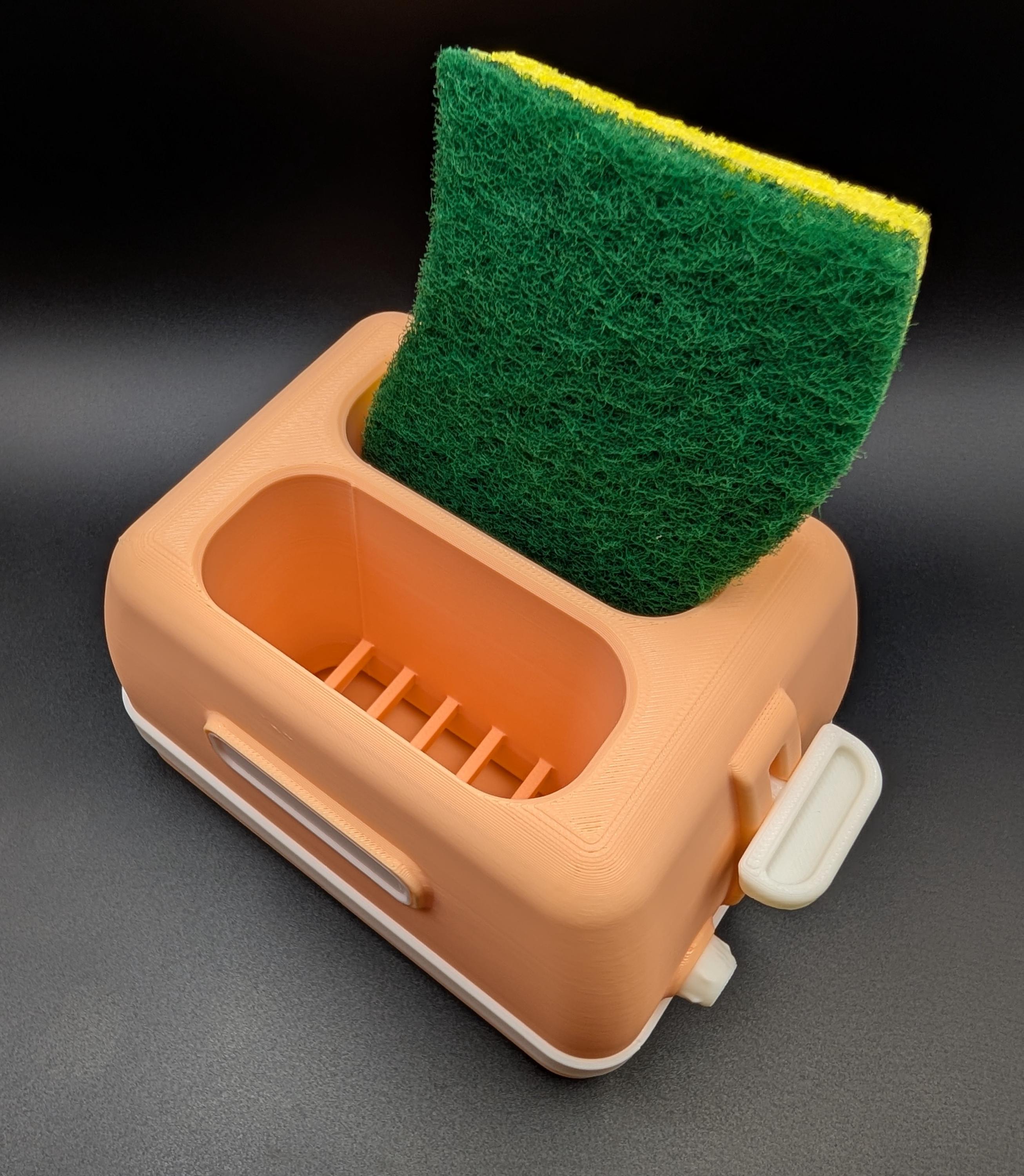 Retro Toaster Sponge & Soap Holder With Removable Drain Pan– 3D Printed ...