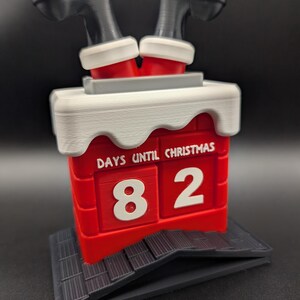 3D Printed Santa Chimney Christmas Countdown - Holiday Mantel Decor ...