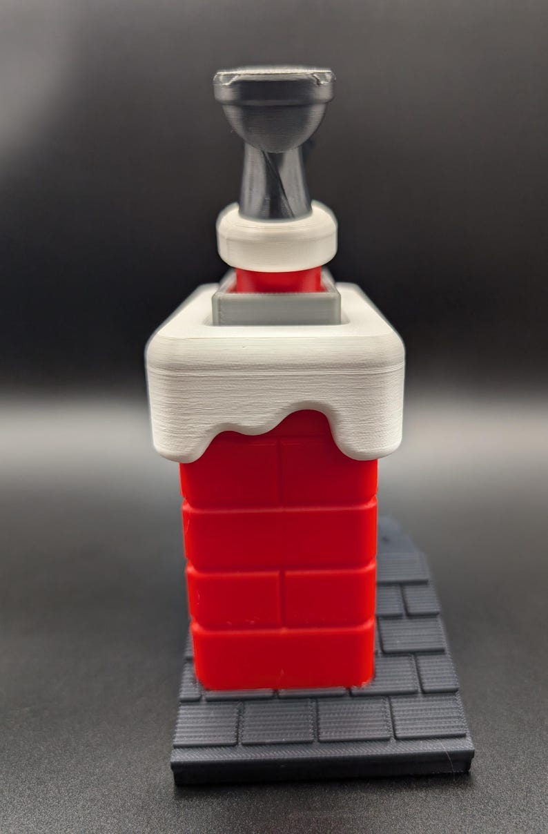 3D Printed Santa Chimney Christmas Countdown - Holiday Mantel Decor ...