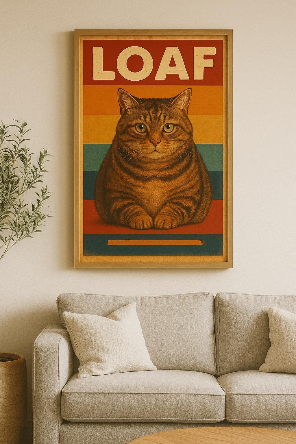 Cat Loaf Poster - Etsy