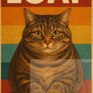 Cat Loaf Poster - Etsy