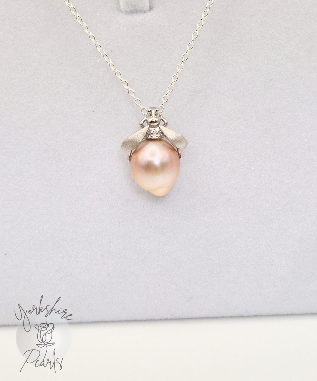 Large Baroque Pearl Bug Pendant - Sterling Silver - Etsy