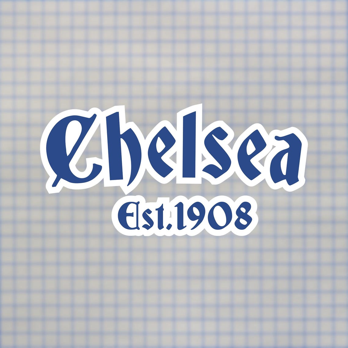 Chelsea 1908 Sticker | Football Fan Text Sticker | Printable PNG Vinyl ...