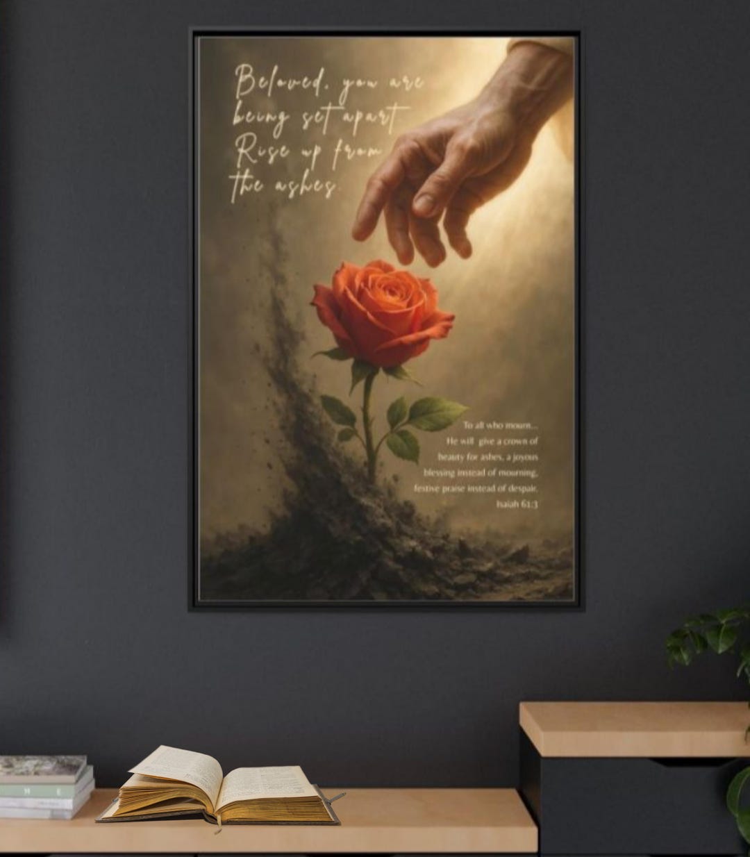 Beauty for Ashes Wall Art Christian Christmas Gift Bible Verse Decor ...