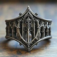 Cathedral Door Ring Church Window Ring Gothic Cathedral Ring Silver 925 ...