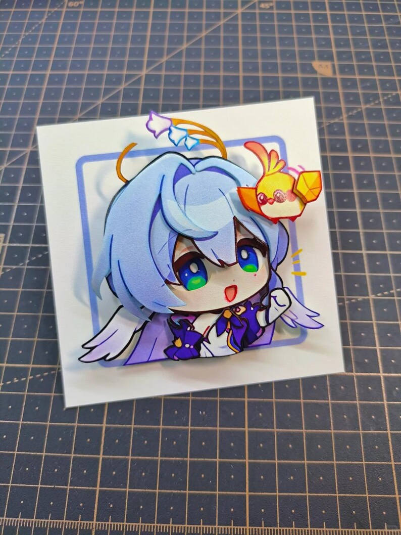 Robin Chibi Papercraft Template — Honkai Star Rail Inspired Layered ...