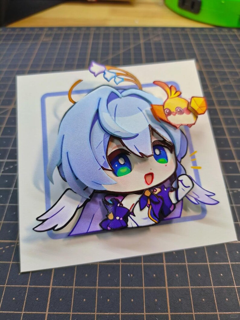 Robin Chibi Papercraft Template — Honkai Star Rail Inspired Layered ...