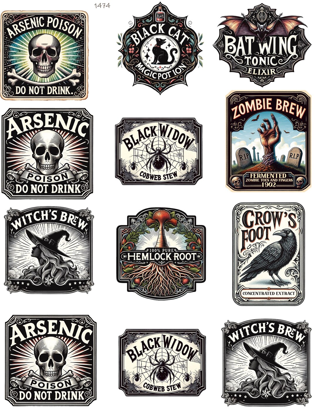 Poisonous Labels - Etsy