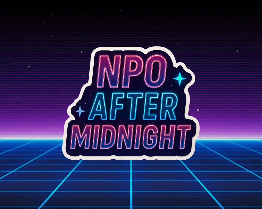 Nurse Sticker - NPO After Midnight Sticker - Etsy
