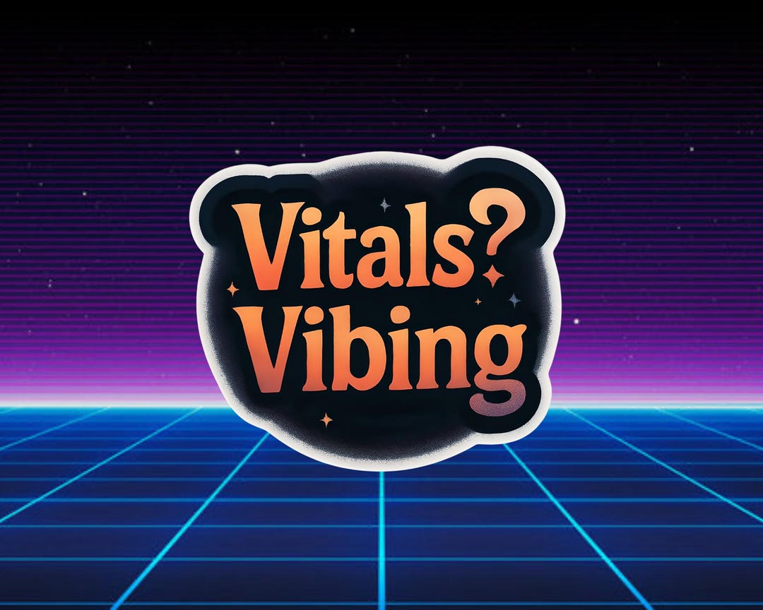 Nurse Sticker- Vitals? Vibing Holographic Sticker – RN Humor Decal ...