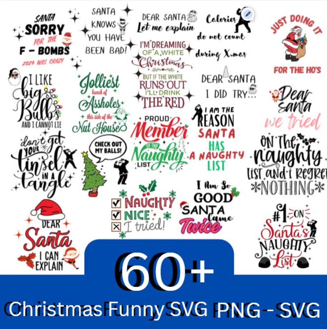 60+ Funny Christmas Digital Designs - Etsy