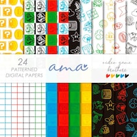 Mario Digital Paper Pack: Scrapbook Designs (digital Download) - Etsy
