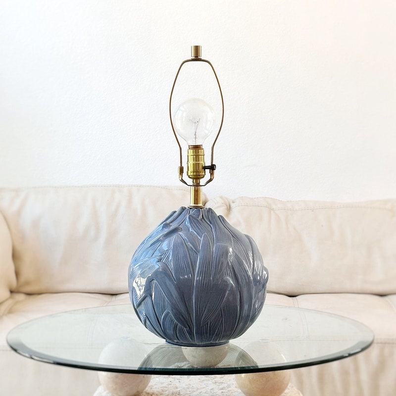 Ceramic Lamp With Flowers - Etsy