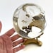 World Glass Ball Globe Office Paperweight on a Brass Stand - Etsy