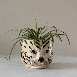 Italian Mid Century Hand Painted Tiger Planter Pot Animal Flower Vase ...