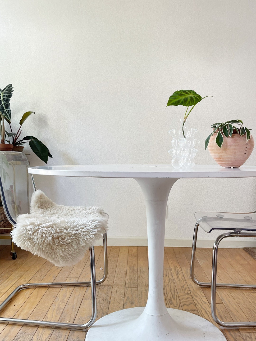 Stacking Glass Flower Face Sculpture Set of 3 / Bud Vase Propagation ...