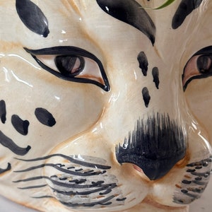 Italian Mid Century Hand Painted Tiger Planter Pot Animal Flower Vase ...