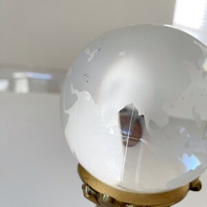 World Glass Ball Globe Office Paperweight on a Brass Stand - Etsy