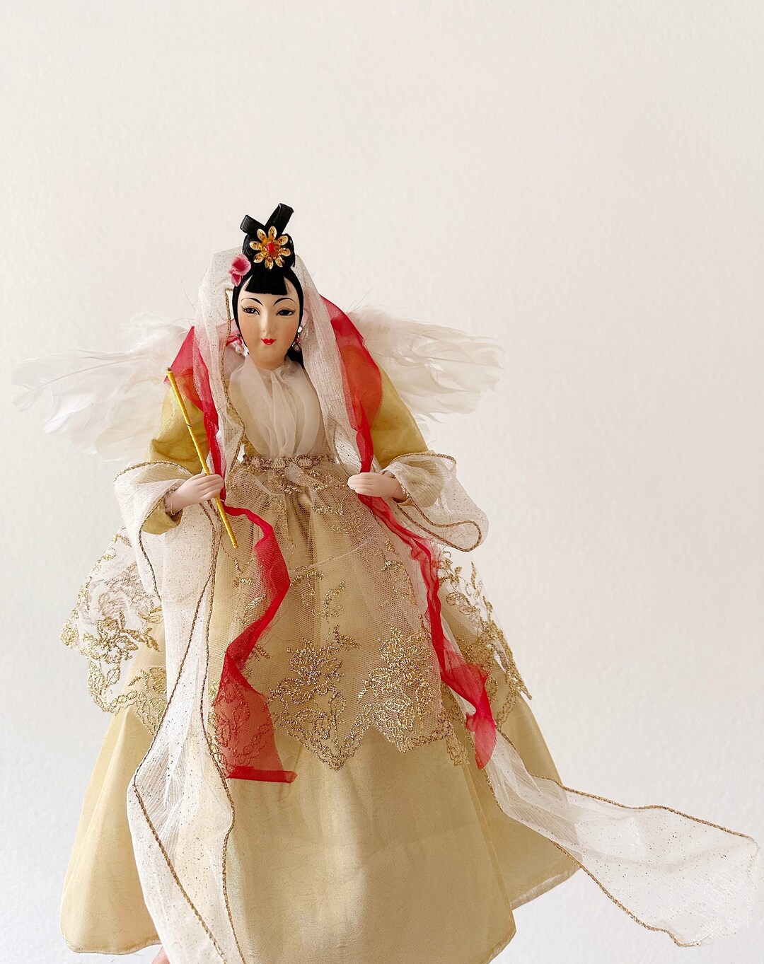 Tall Asian Christmas Angel Tree Topper Ornament Chinese - Etsy