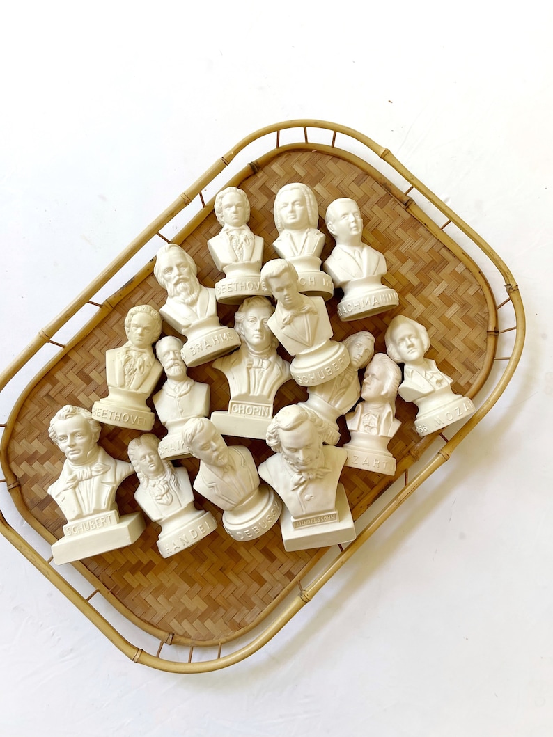 White Musician Figurine Statue Bust | Classical Composer Musical Artist ...