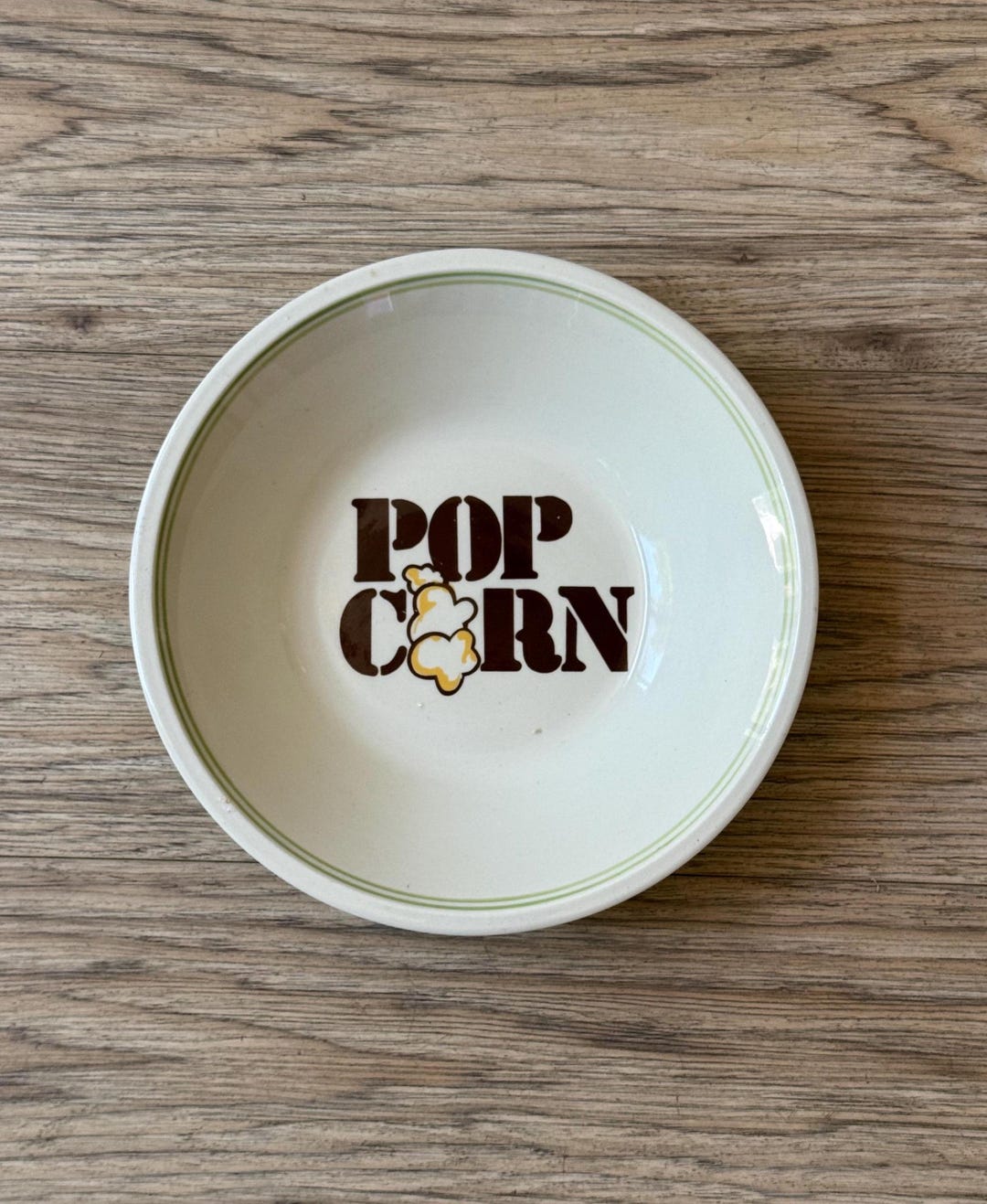 Large Retro Ceramic Popcorn Bowl Mount Clemens Pottery | Typography ...