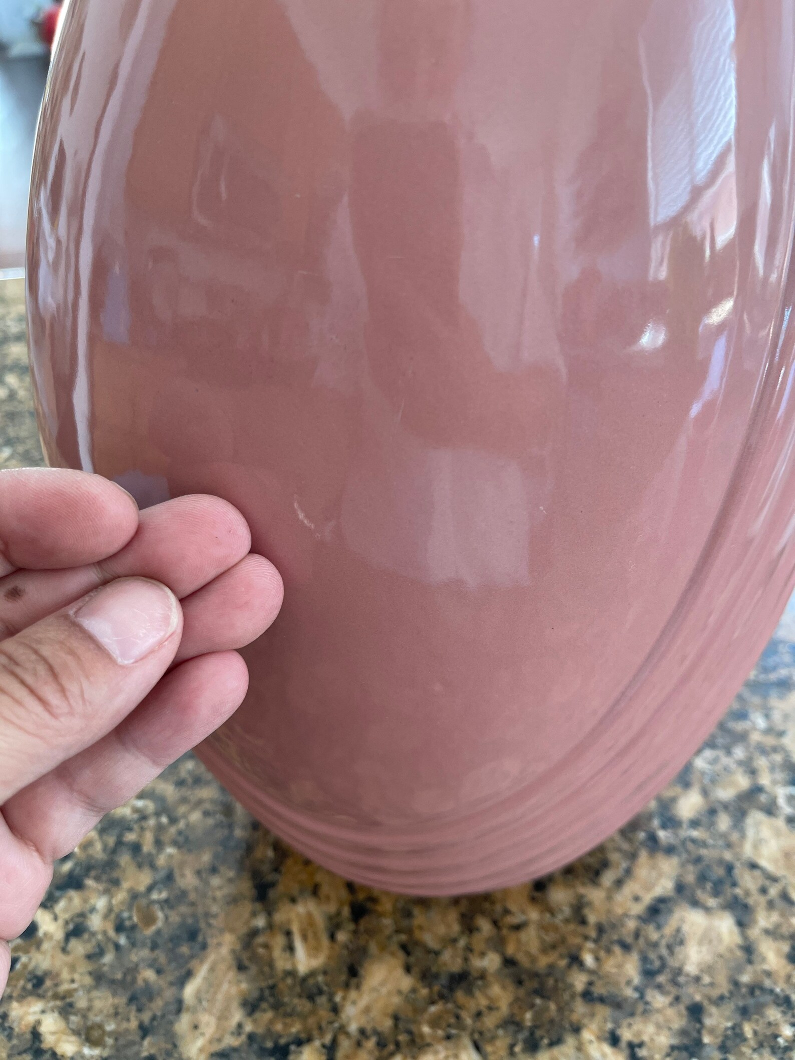 Art Deco Large Pink Ceramic Pottery Flower Vase Housewarming - Etsy